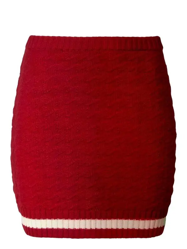 Perfect Moment Textu Stripe-detail Skirt - Red