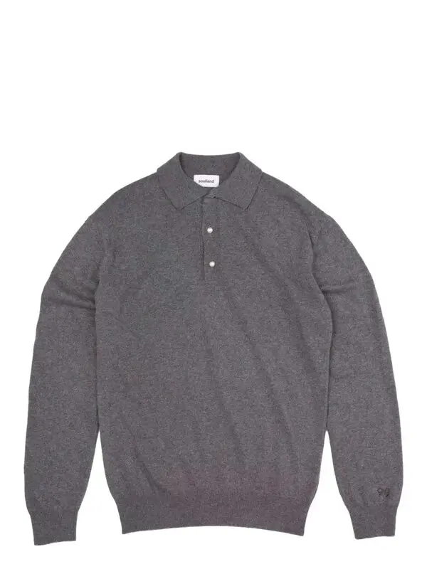 SOULLAND Polo Jumper - Grey