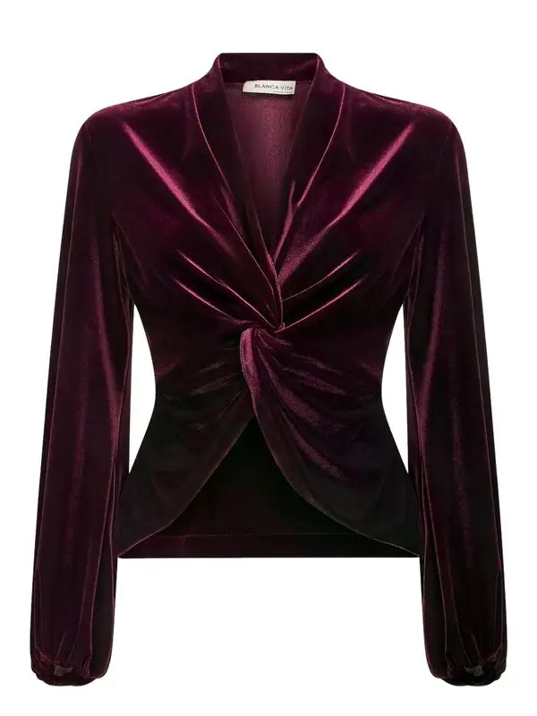 BLANCA VITA Berik Blouse - Purple