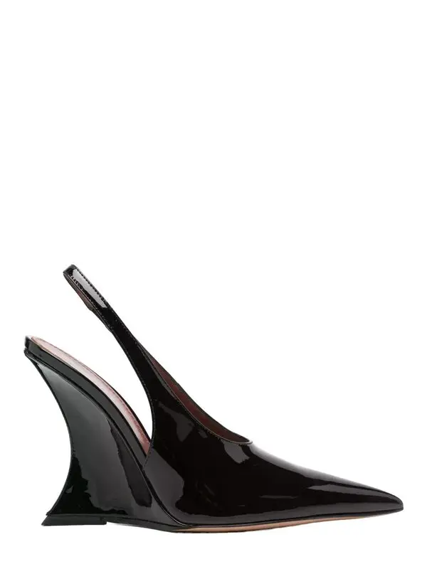 Paris Texas 105mm Slingback Wedge Pumps - Black