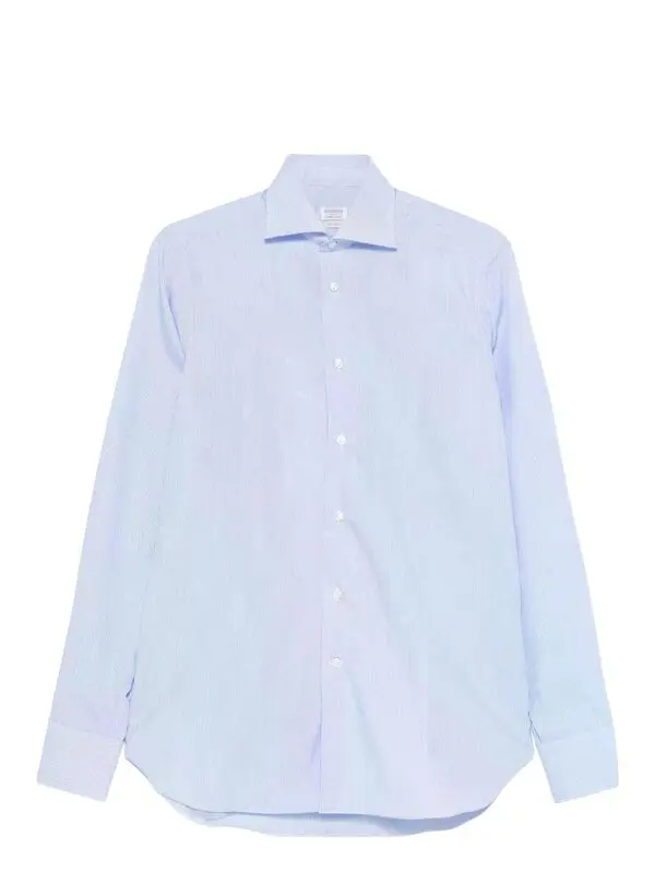 BORRIELLO NAPOLI Striped Cotton Shirt - Blue