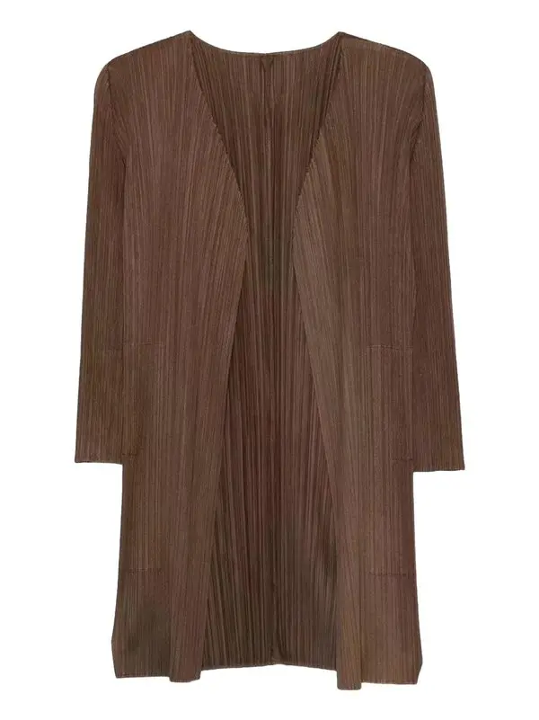 Issey Miyake Pleated Coat - Brown