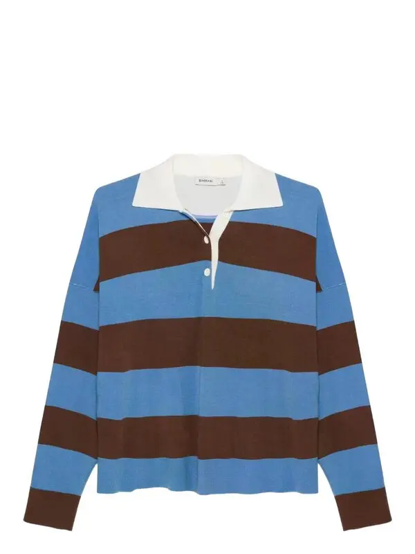 Simkhai Carson Striped Rugby Polo Shirt - Blue