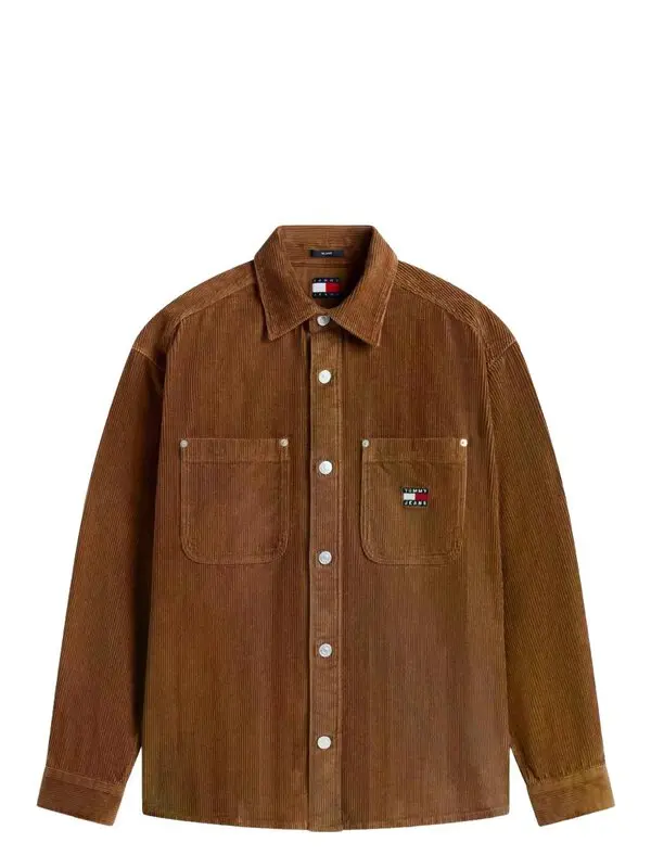 Tommy Hilfiger Chest-pockets Corduroy Shirt - Brown