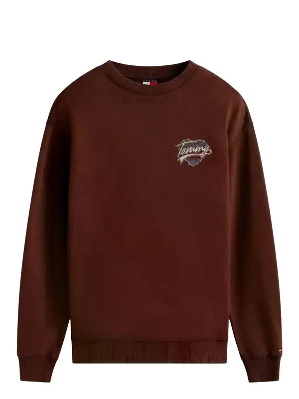 Tommy Hilfiger Logo Crew-neck Sweater - Brown