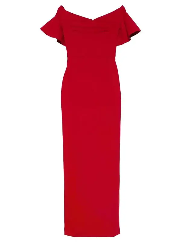 Solace London Cielo Maxi Dress - Red
