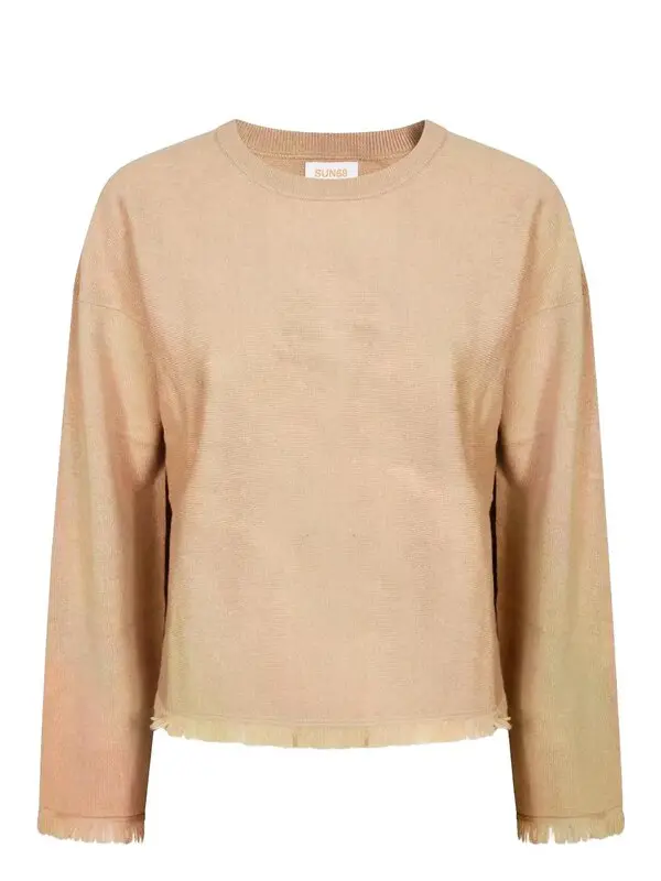 SUN 68 Crew-neck Long-sleeve Sweater - Neutrals