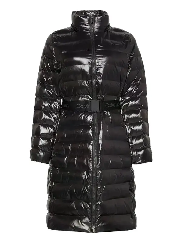 Calvin Klein Belted Padded Coat - Black
