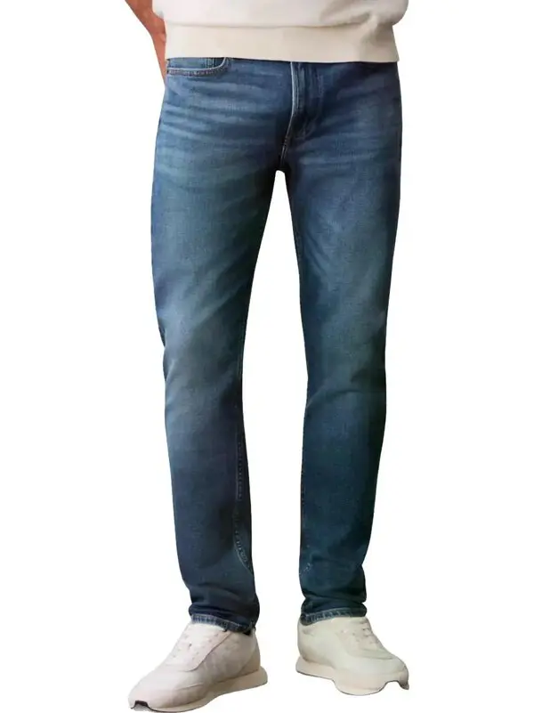 Calvin Klein Contrast-stitching Jeans - Blue