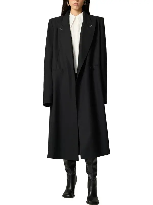 NOCTURNE Tailored Longline Coat - Black