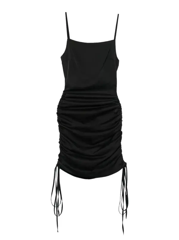RHIZOME Ruched Mini Dress - Black