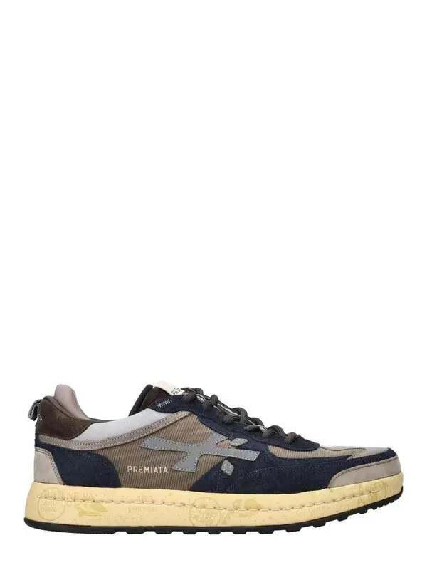 Premiata Nous Logo-appliqué Sneakers - Blue