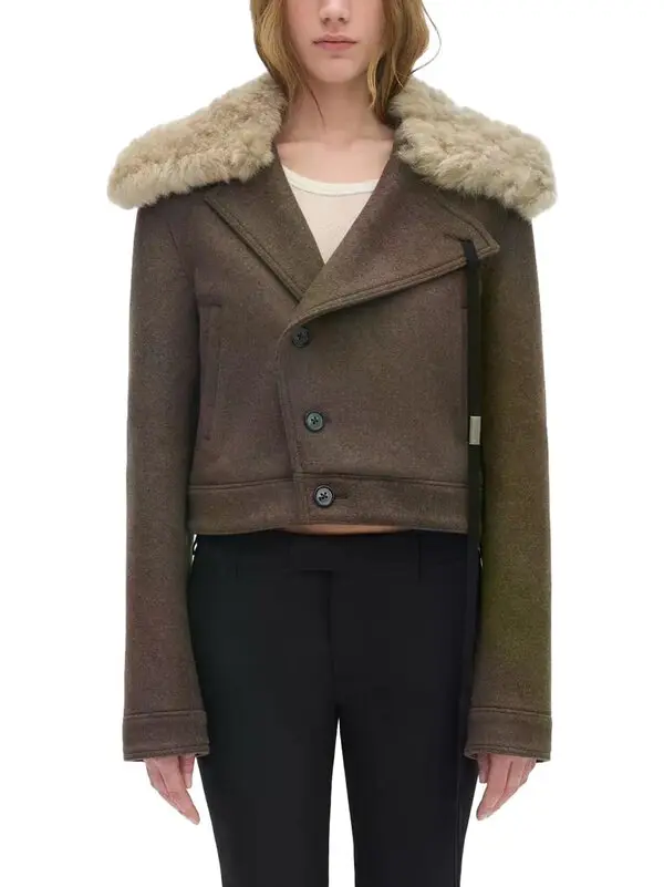 ANN DEMEULEMEESTER Wiebke Cropped Jacket - Brown
