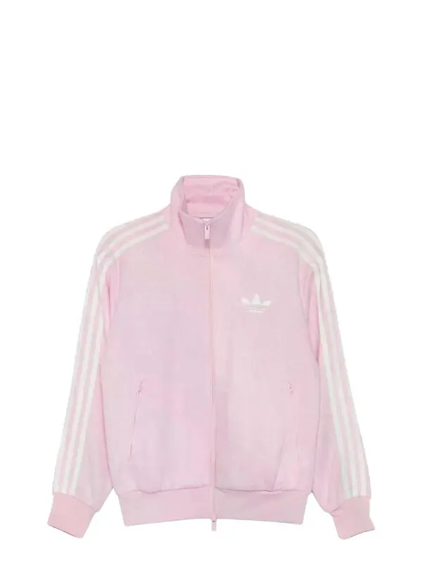 Adidas Three-stripe Zip Sweatshirt - Pink