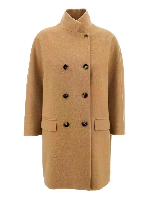 Alberto Biani Double-breasted Wool Coat - Neutrals