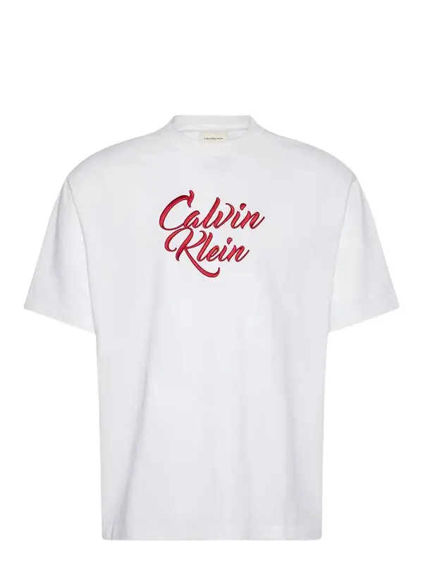 Calvin Klein Embroidered Short-sleeved T-shirt - White