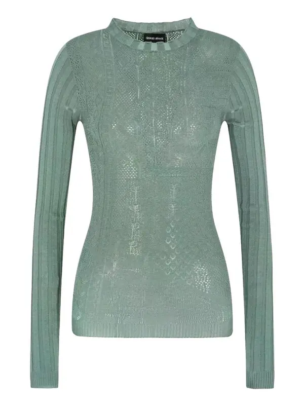 Giorgio Armani Open-knit Jumper - Green