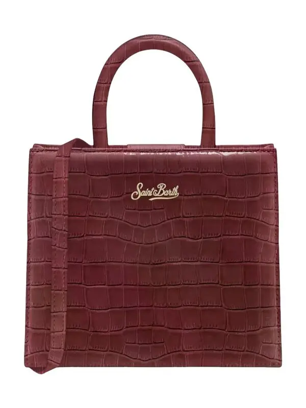 MC2 SAINT BARTH Embossed Leather Tote Bag - Red
