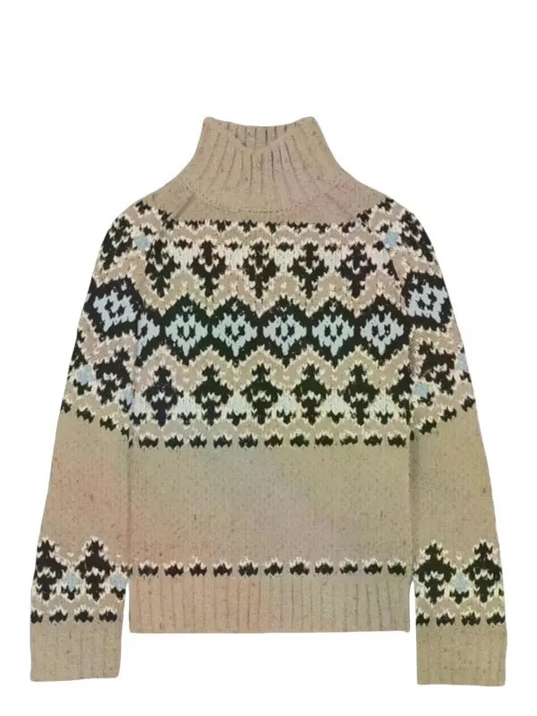 MC2 SAINT BARTH Fair Isle Roll Neck Sweater - Neutrals