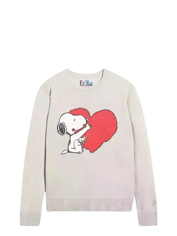 MC2 SAINT BARTH Snoopy Drawing Sweater - Neutrals