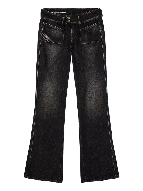 DIESEL D-hush 09n50 Patch Pocket Jeans - Black