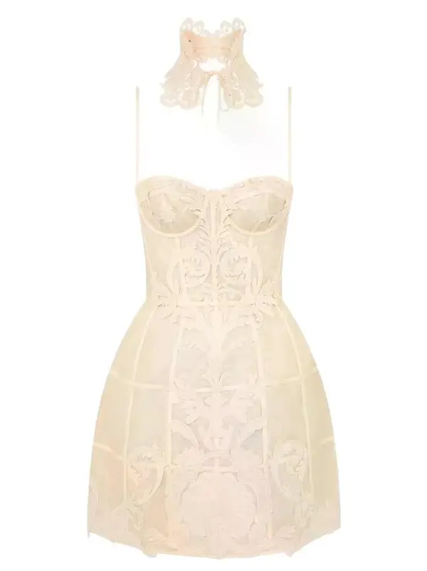 Zimmermann Rebellion Filigree Mini Dress - Neutrals