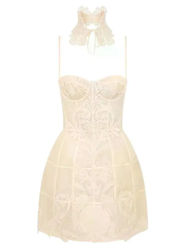 Zimmermann Rebellion Filigree Mini Dress - Neutrals