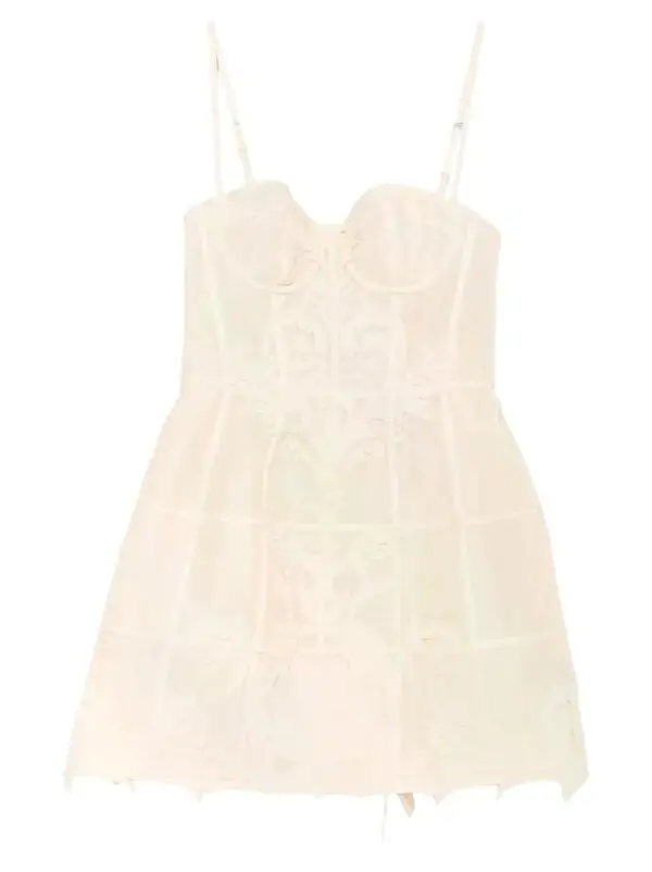 Zimmermann Rebellion Filigree Mini Dress - Neutrals