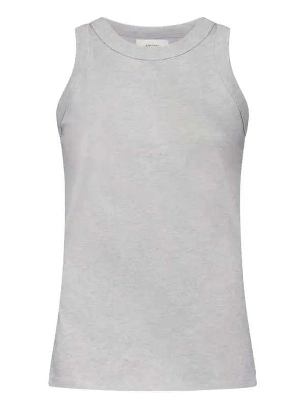 Loulou De Saison Poso Lds Sleeveless Cotton Tank Top - Grey