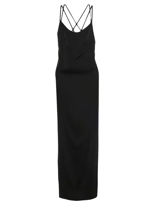 RHIZOME Merida Side-split Maxi Dress - Black