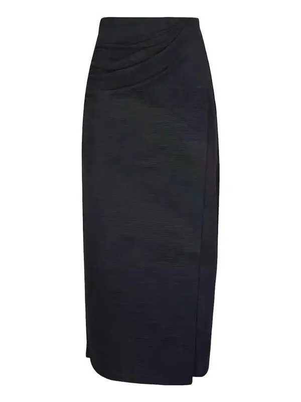 Vince Draped Midi Skirt - Grey