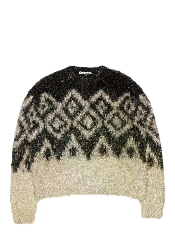 Acne Studios Geometric-pattern Sweater - Black
