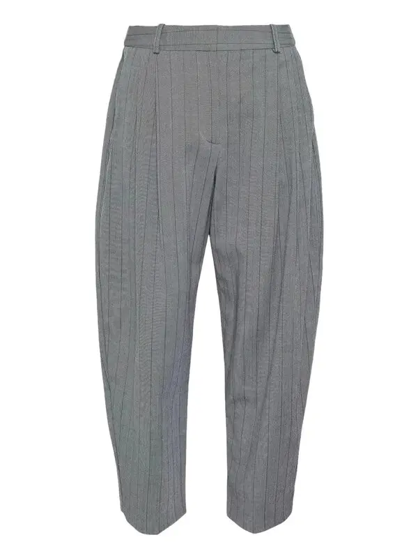Stella McCartney Pinstripe Pleated Trousers - Grey