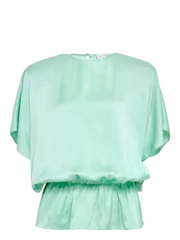 Stella McCartney Elasticated Satin Blouse - Green