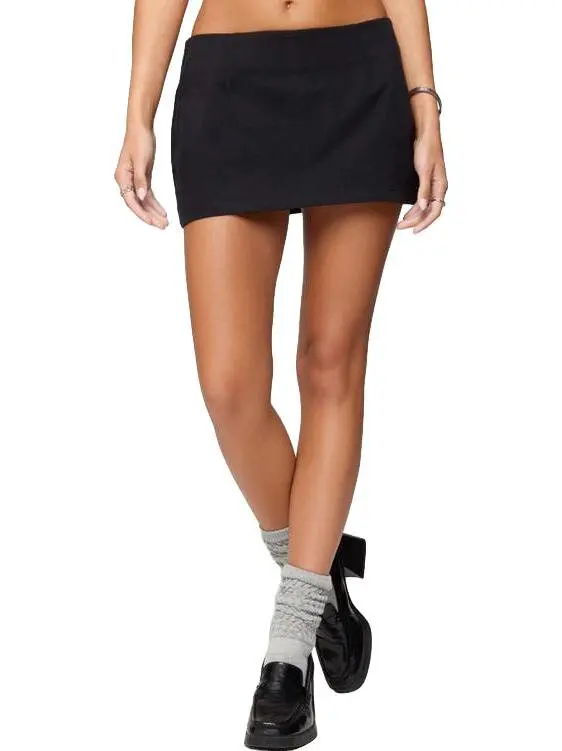 EDIKTED Monrow Low-rise Microskort By - Black