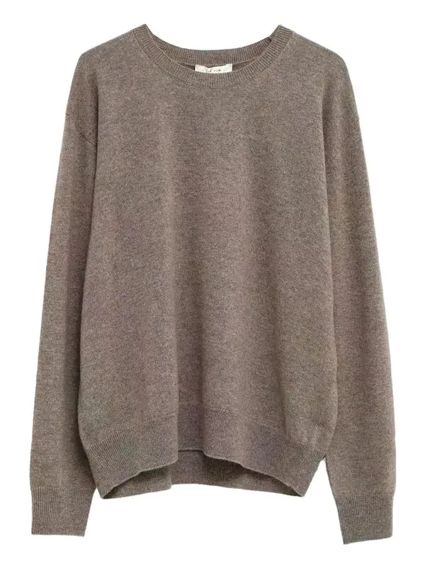 THE ROW Crew-neck Cashmere Top - Brown