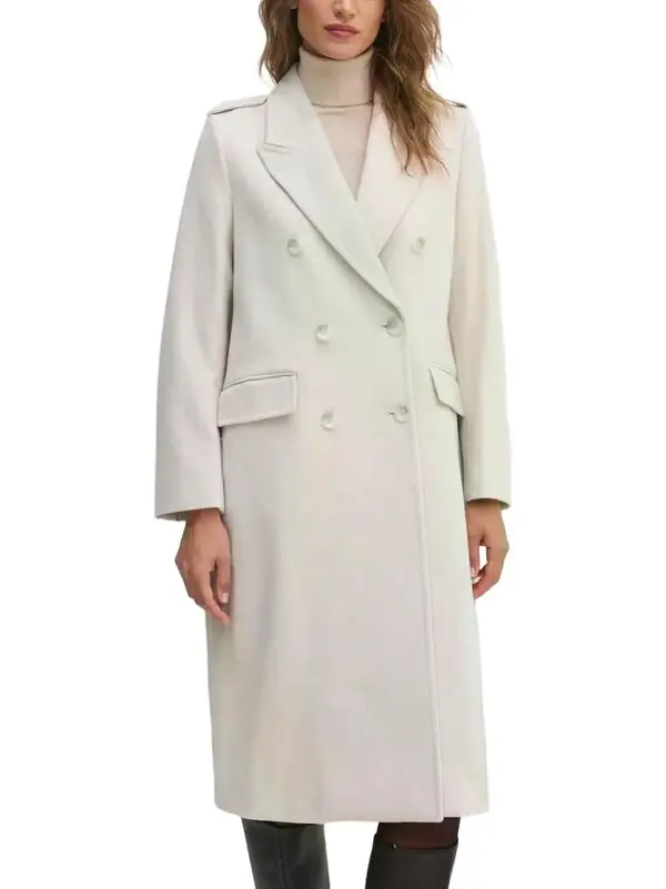 Sisley Double-breasted Coat - Neutrals