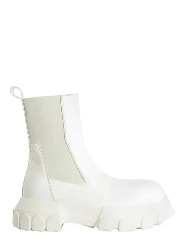 Rick Owens Tractor Sole Beatle Boots - White