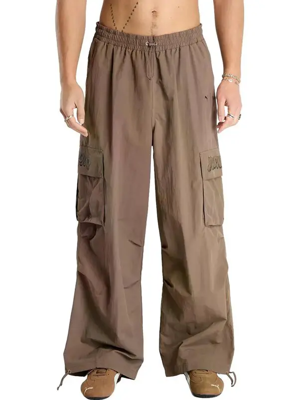 PUMA Logo-print Cargo Pants - Brown