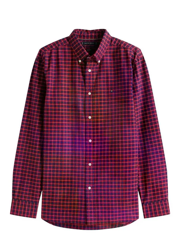 Tommy Hilfiger Long-sleeved Check Shirt - Red