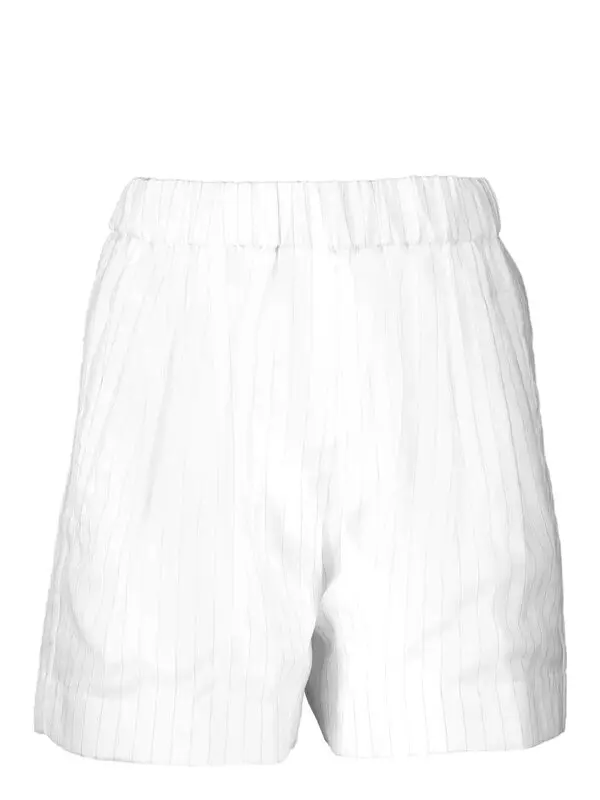Brunello Cucinelli Striped Bermuda Shorts - White