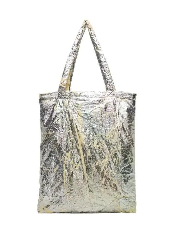 Rick Owens Palladium Foil Shopper Tote Bag - Silver