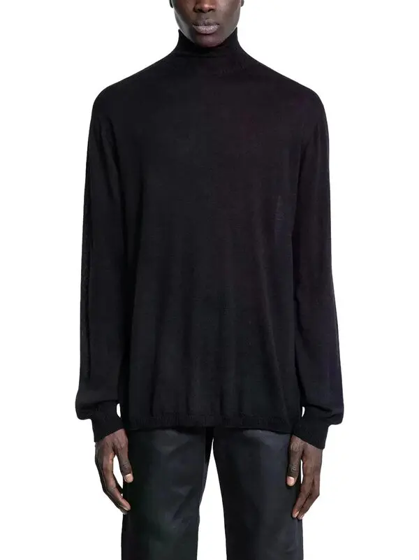 Rick Owens Hollywood High-neck Sweater - Black