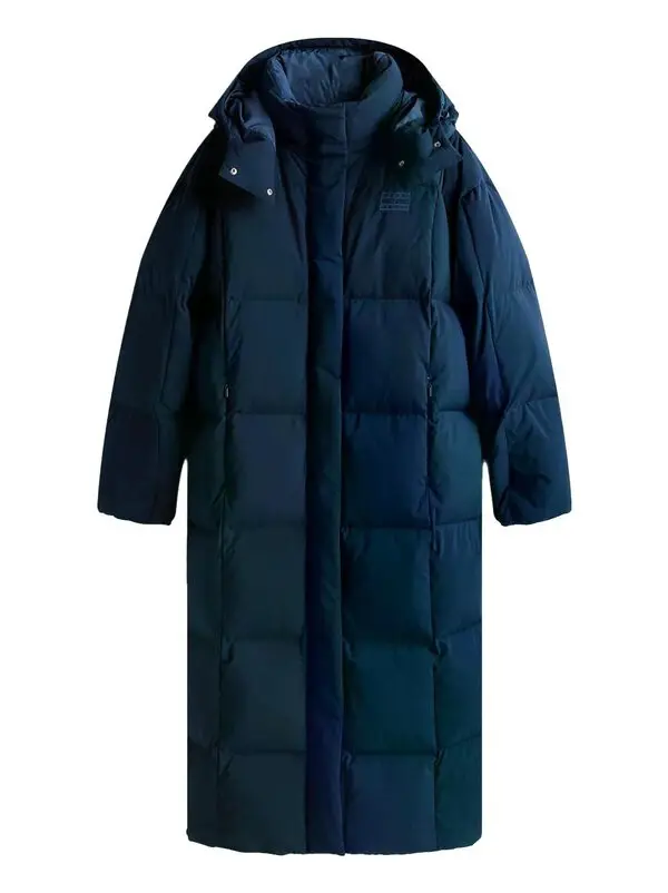 Tommy Hilfiger Hooded Longline Puffer Coat - Blue