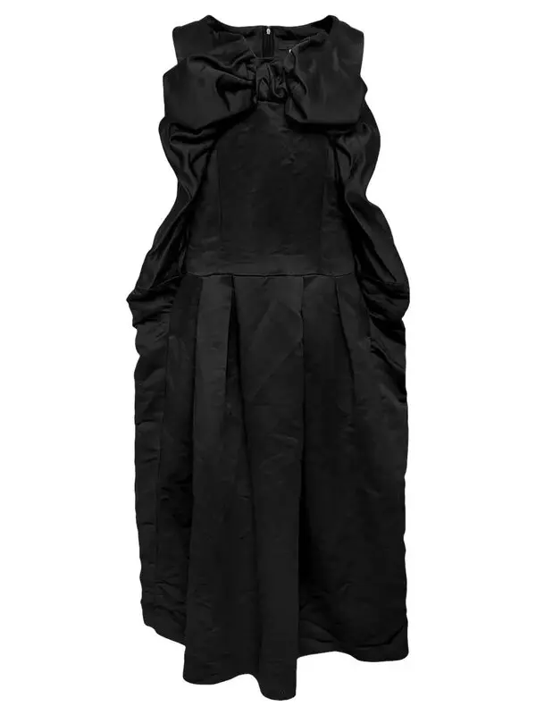 Comme Des Garçons Bow Pinafore Mini Dress - Black