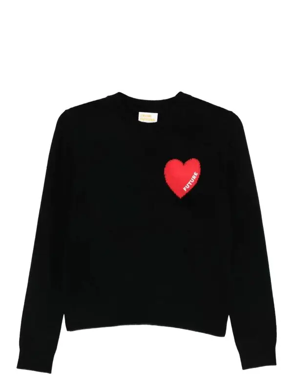 From Future Heart Graphic Knitwear - Black