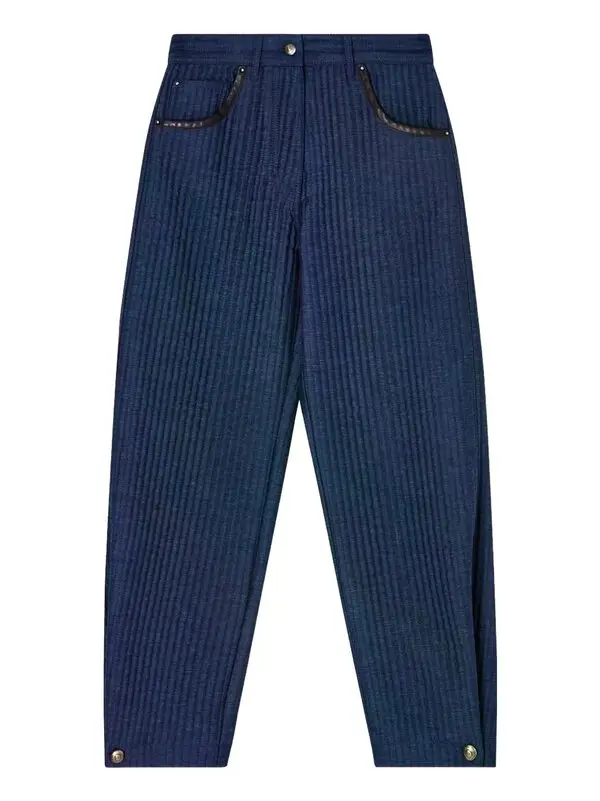 Giorgio Armani Quilted Tapered Jeans - Blue