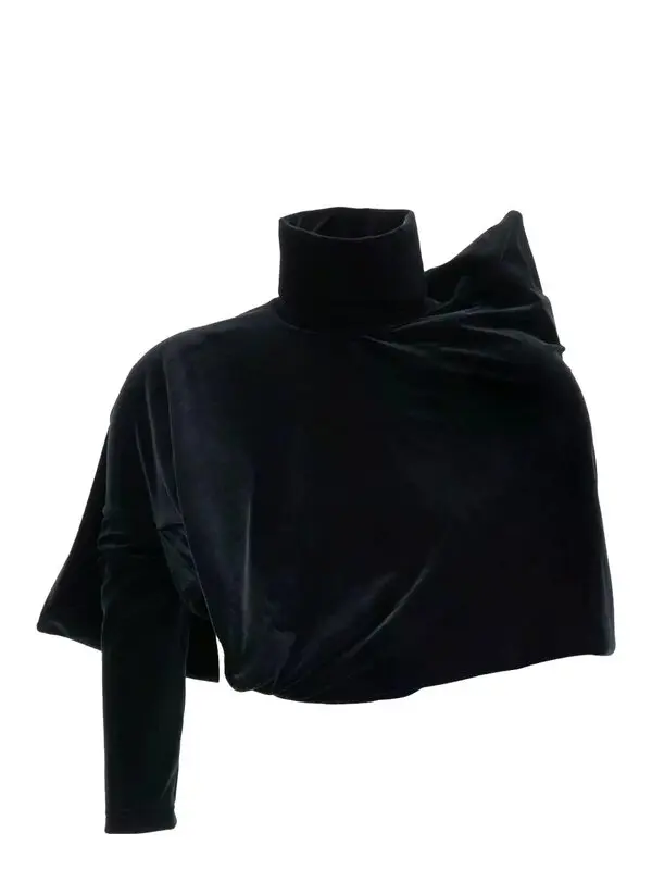 Junya Watanabe Asymmetric High-neck Top - Black