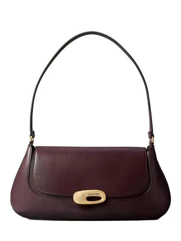 Calvin Klein Top Flap Shoulder Bag - Brown
