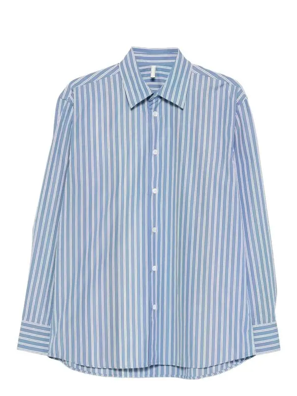 SUNFLOWER Striped Buttoned Shirt - Blue